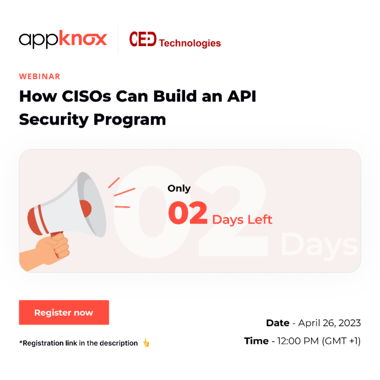 Appknox, CED Technologies to host webinar on how CISOs can build an API security program ...
