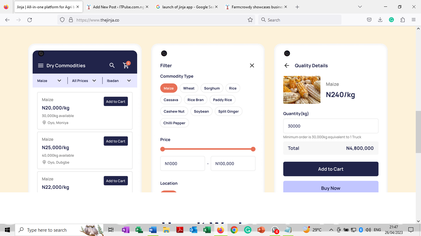 Firm launches Agtech app to connect buyers and sellers of agro-products ...